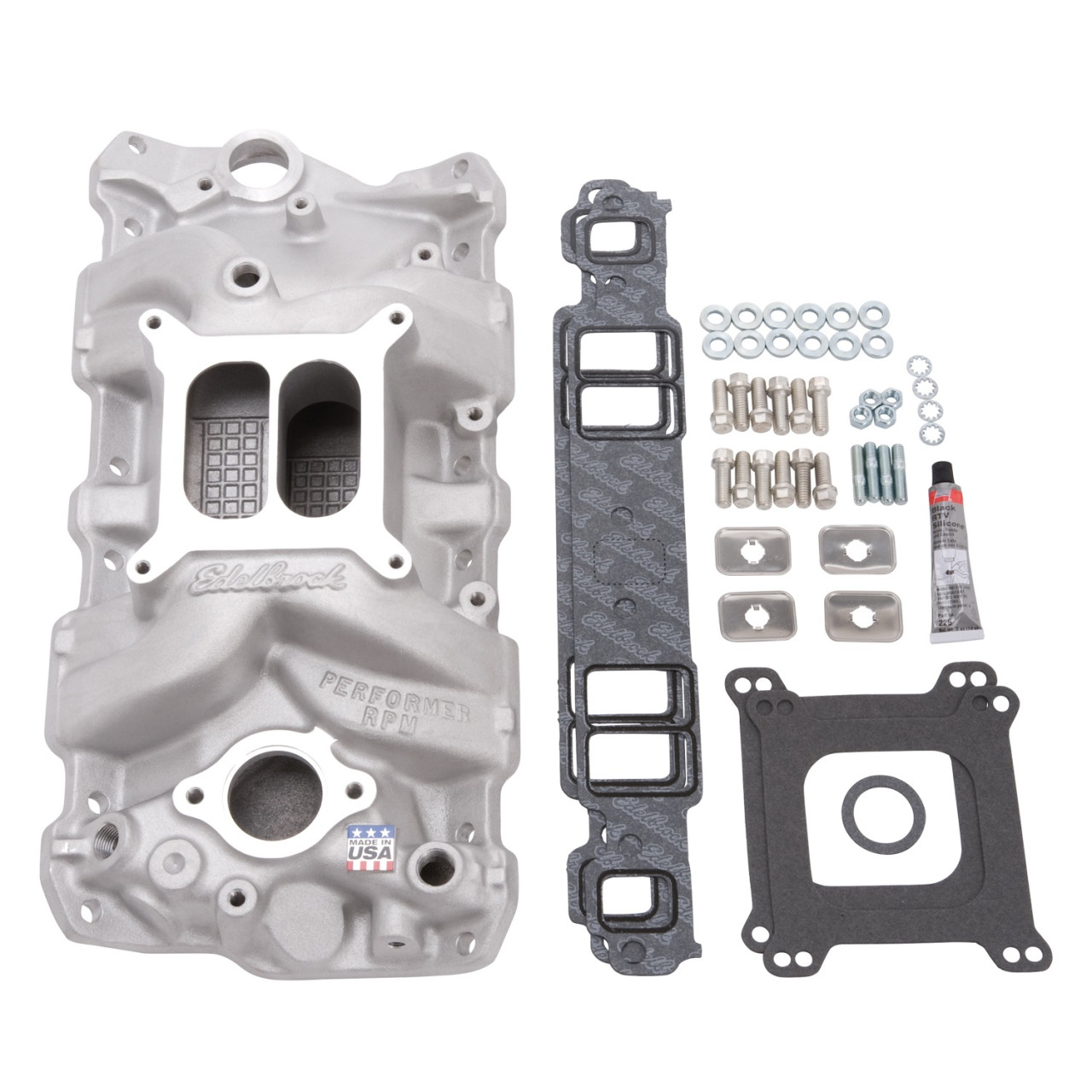 Edelbrock Performer RPM Manifold Kit, Chevrolet Small Block, 55-86 2041 ...